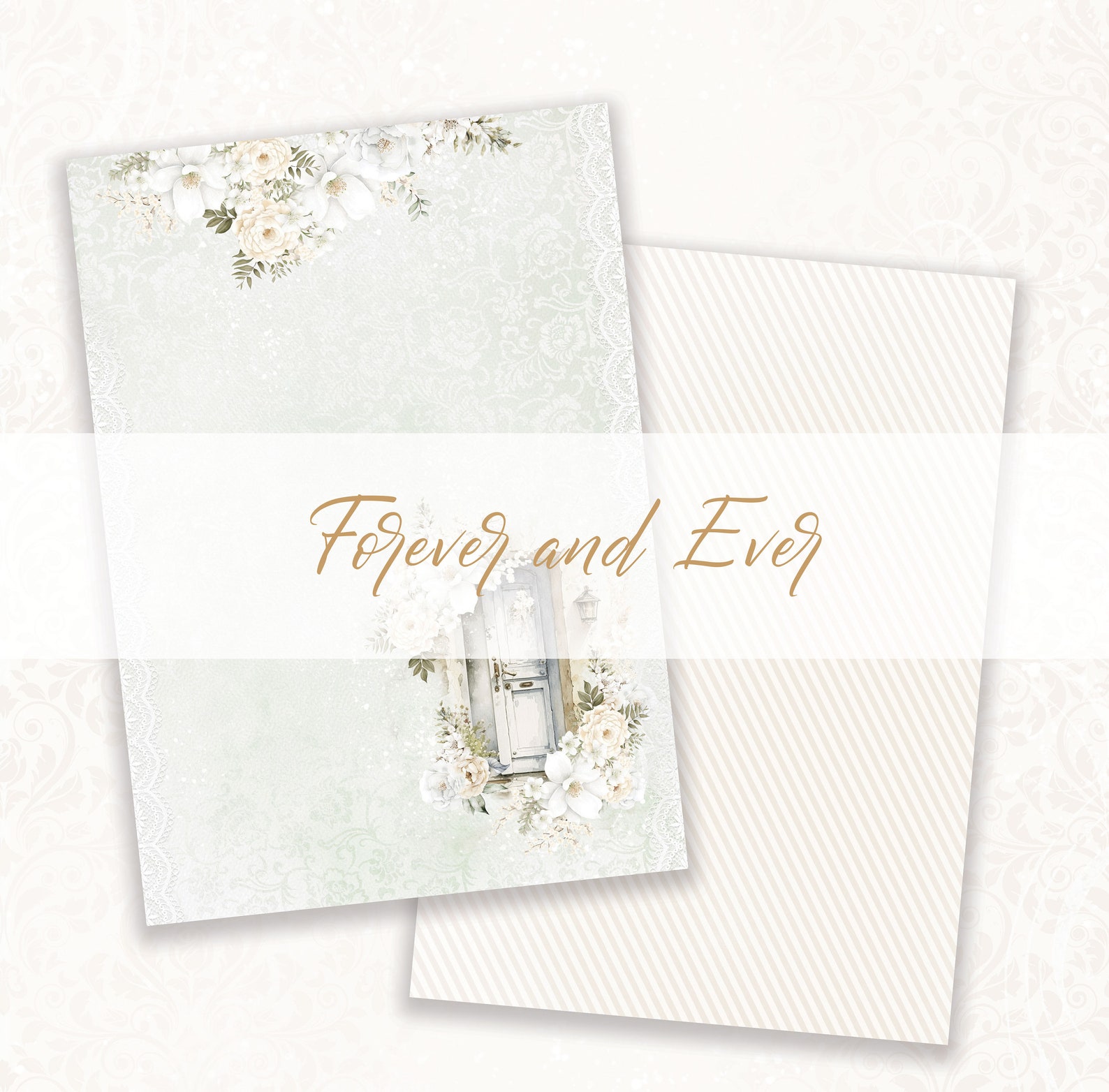 Na Zawsze I Zawsze Papier Cyfrowy ślubny A4, Papier Do Scrapbookingu ...
