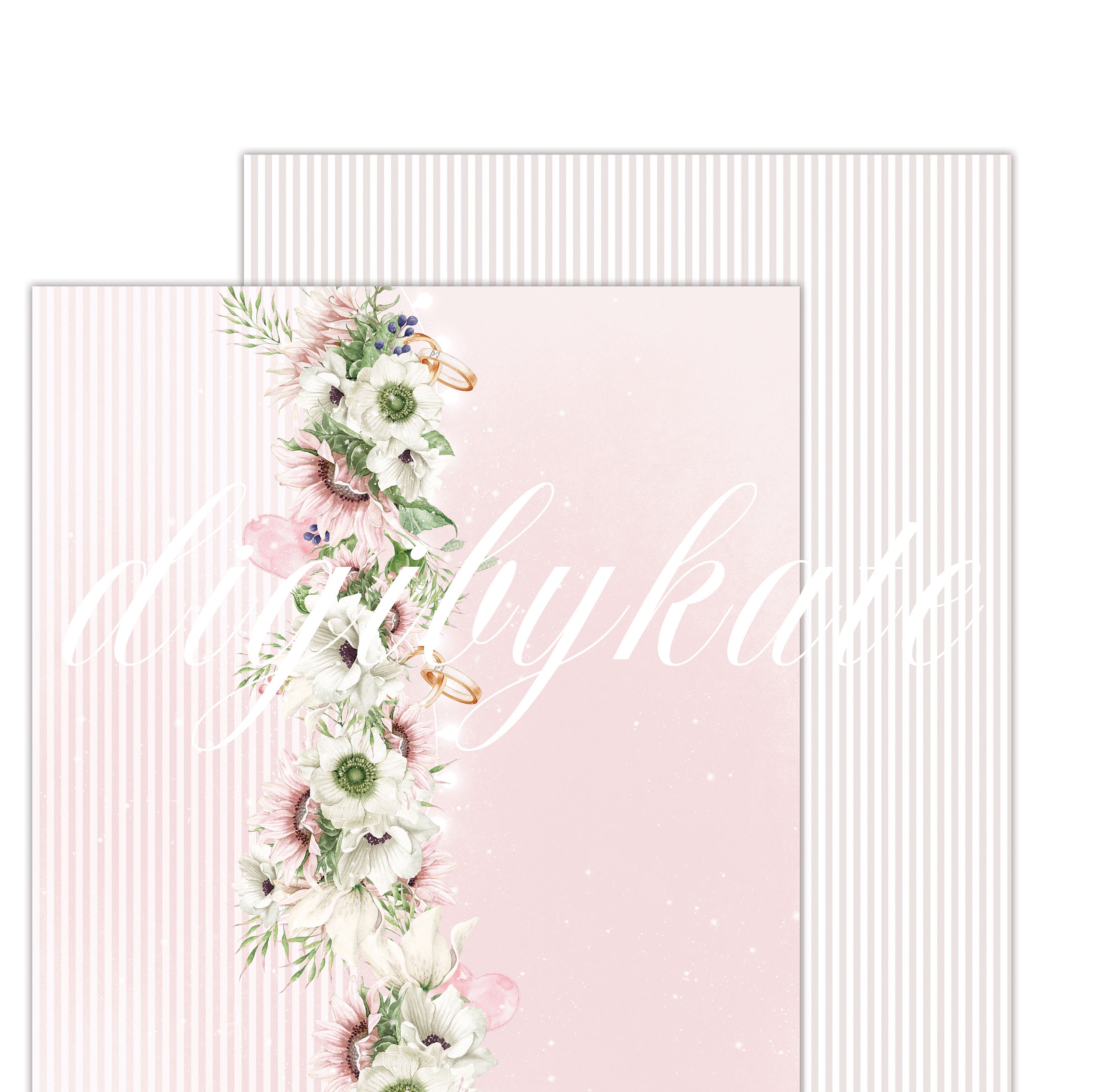 Blush and Grey Wedding Digital Paper Blush Floral Wedding - Etsy