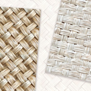 Rattan Patterns on 9 A4 JPG Pages - Printable Digital Paper Set for ...