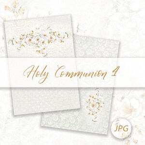 Holy Communion 6 A4 is a Digital Paper Set for Special Occasions Such ...
