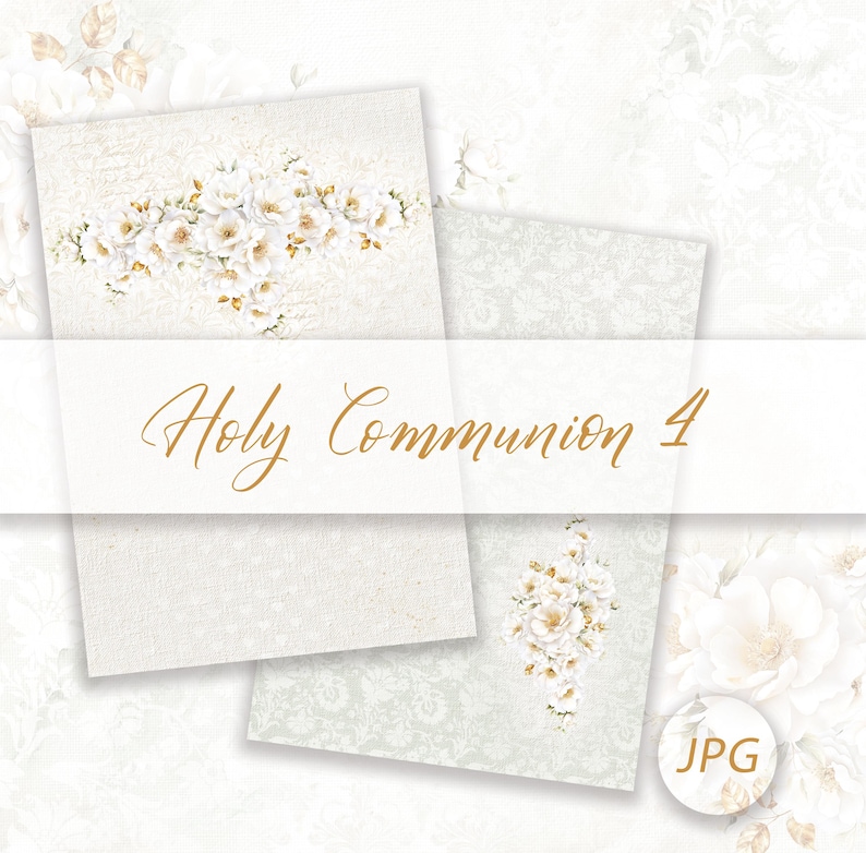 Holy Communion 6 A4 is a Digital Paper Set for Special Occasions Such ...