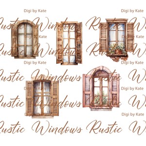 Rustic Windows 11 PNG Clipart Set, Rustic Windows Clipart, Old Wooden ...