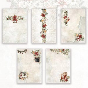 Red and Green Winter Digital Paper 5 A4 is a Digital Paper Set Perfect ...