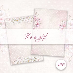 It's a Girl 5 A4 is a Digital Paper Set for Special Occasions Such as ...