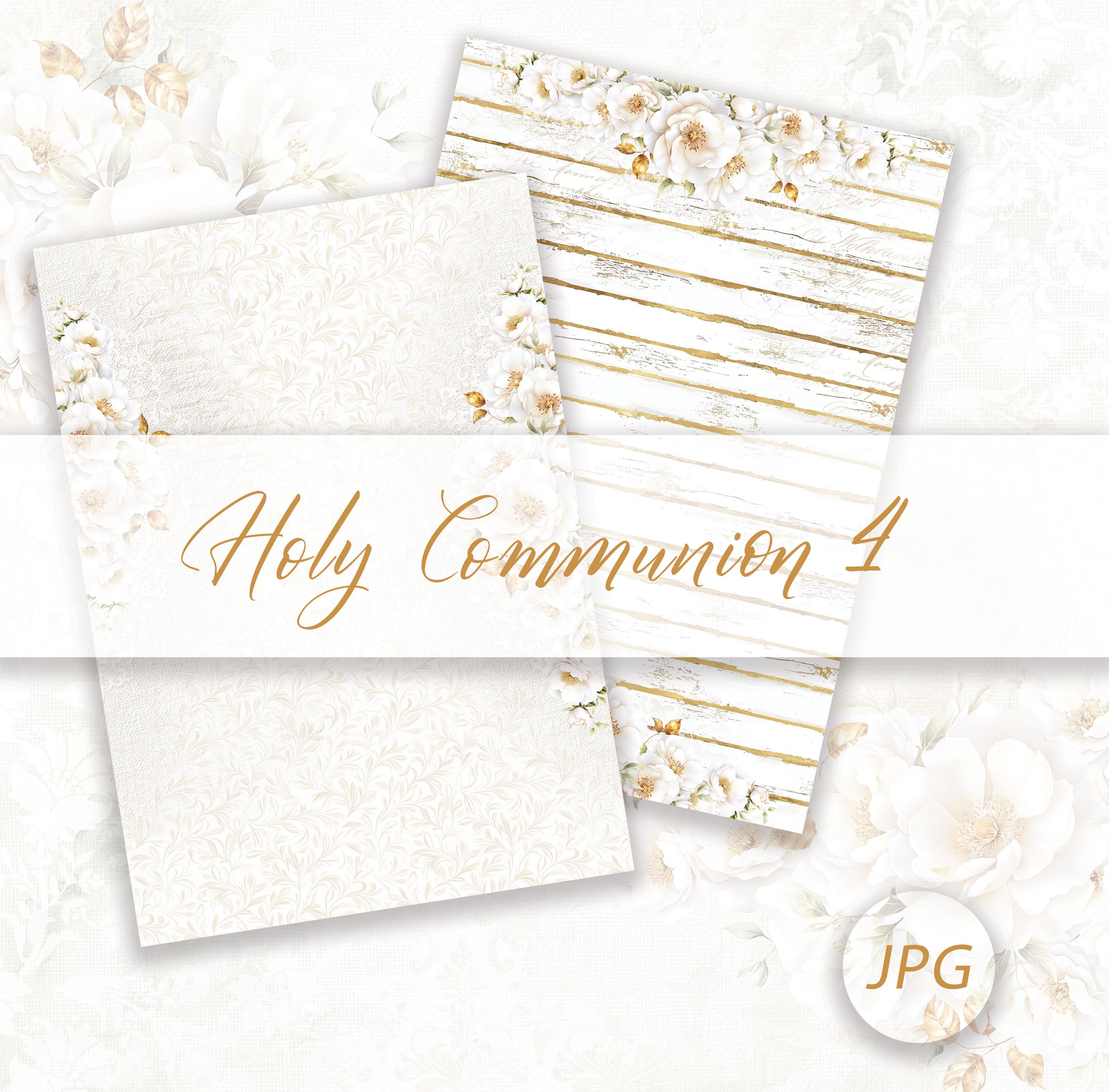 Holy Communion 6 A4 is a Digital Paper Set for Special Occasions Such ...