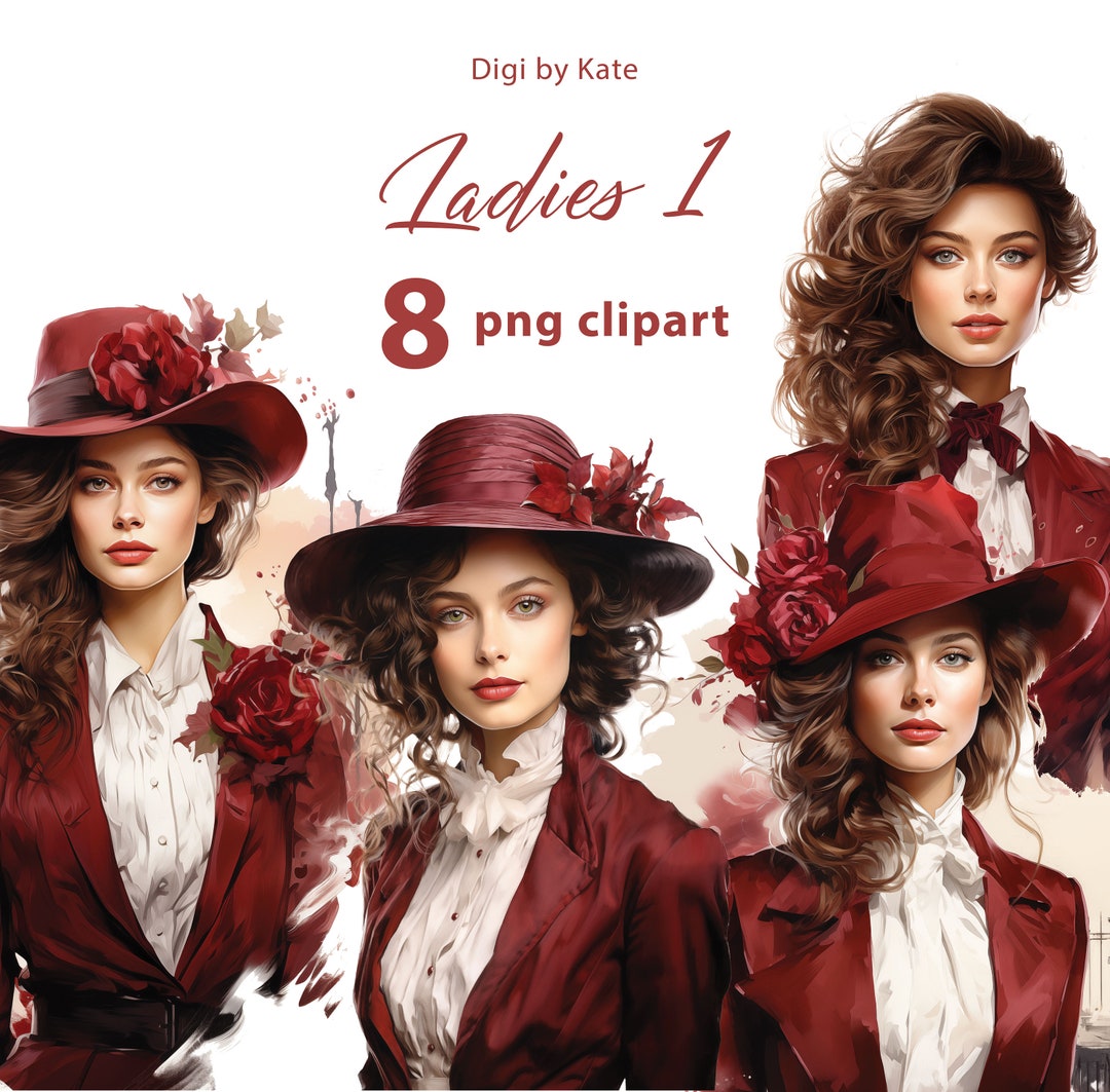Ladies #1 8 PNG Clipart - Women on Transparent Background - Etsy