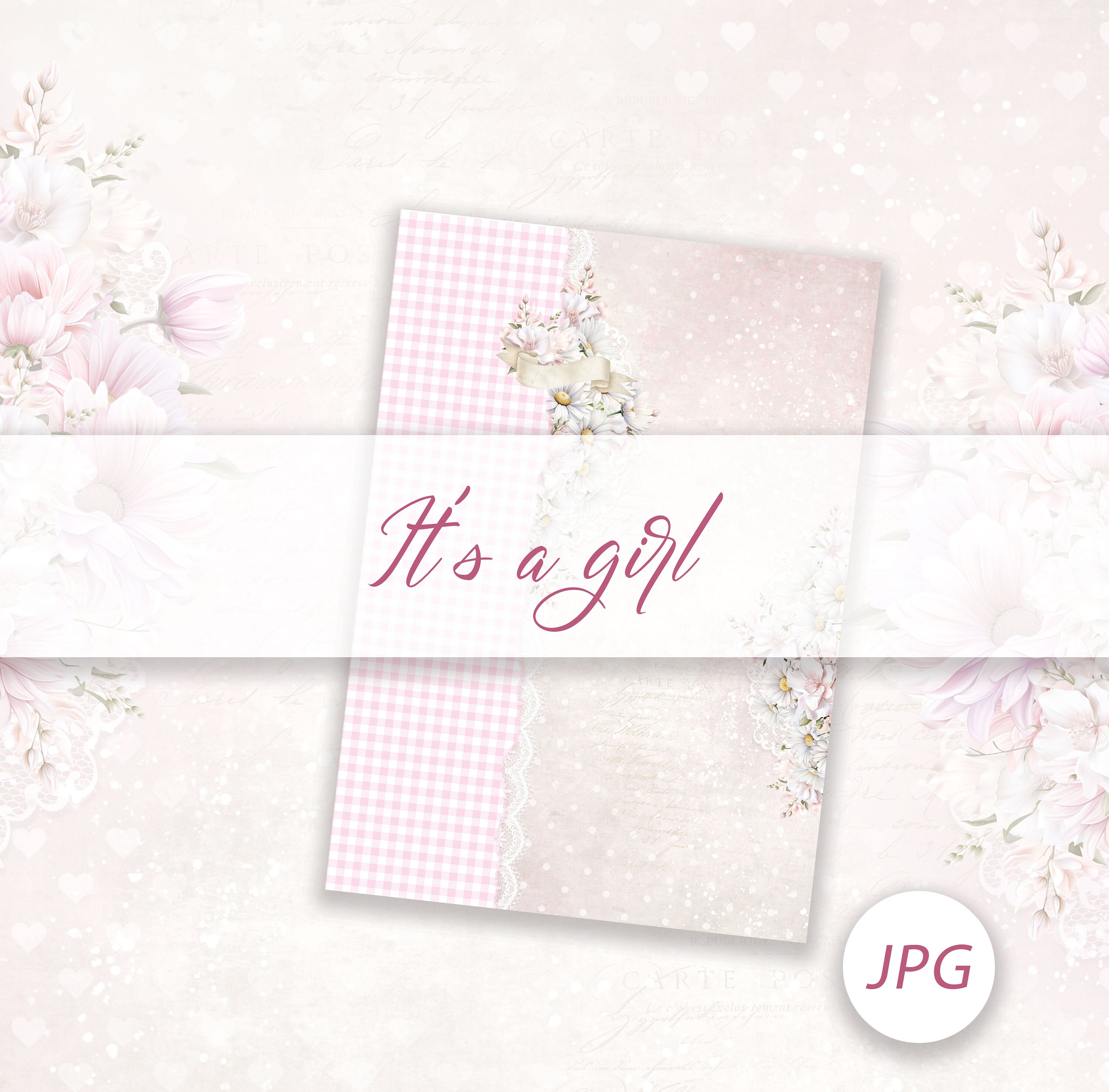 It's a Girl 5 A4 is a Digital Paper Set for Special Occasions Such as ...
