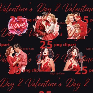 Retro Valentine's Day II 25 PNG Clipart - Love Graphics on Transparent ...