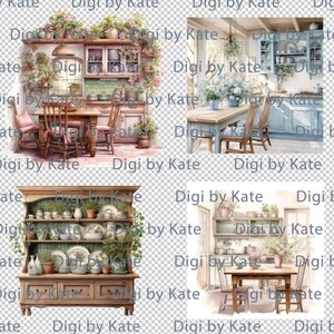 Country Kitchen 22 PNG Clipart Set - Beautiful Cottagecore Kitchen ...