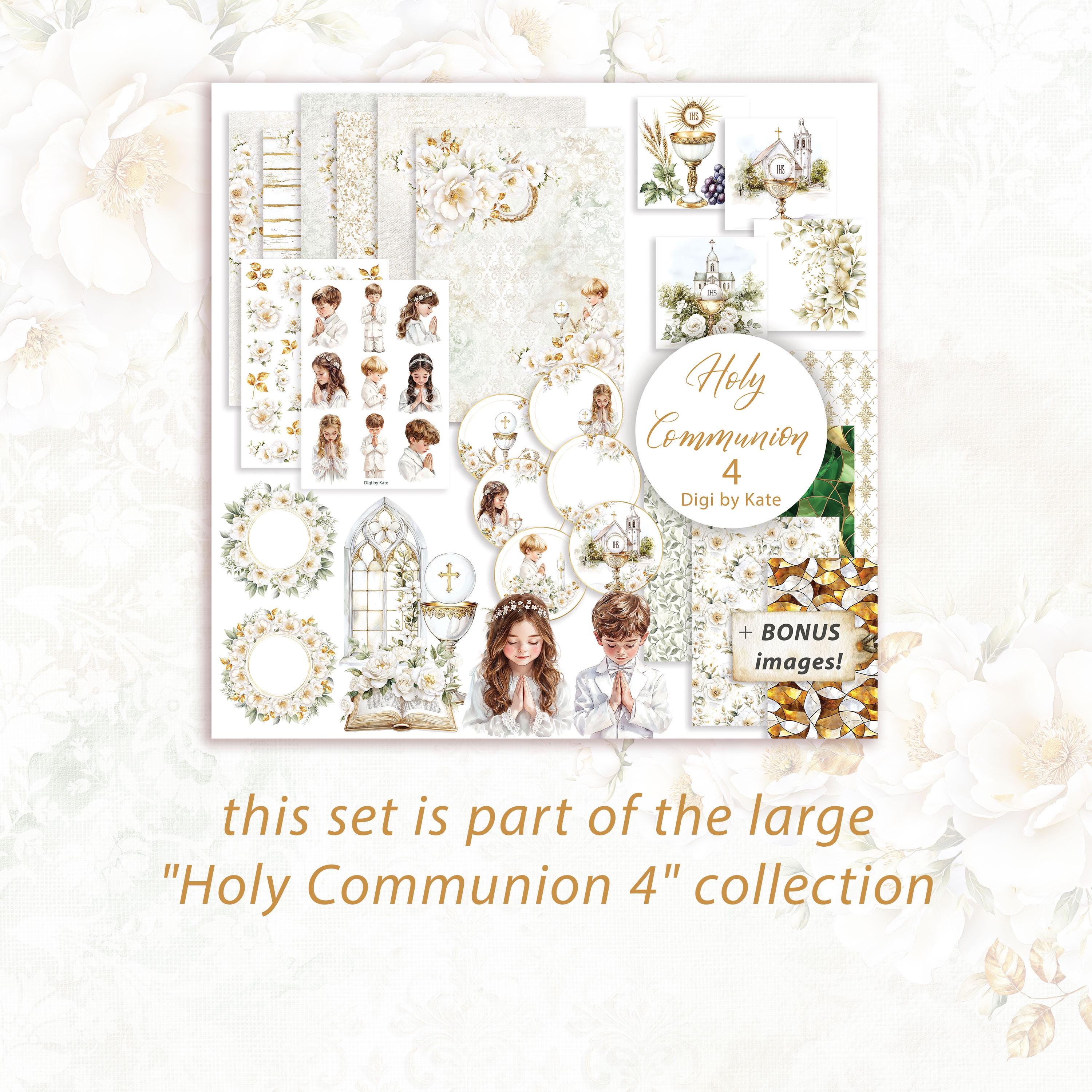 Holy Communion 6 A4 is a Digital Paper Set for Special Occasions Such ...