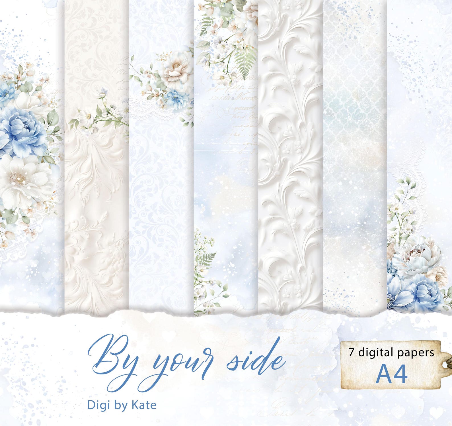 Wedding Digital Paper 7 A4 is a Set for Special Occasions Such as ...