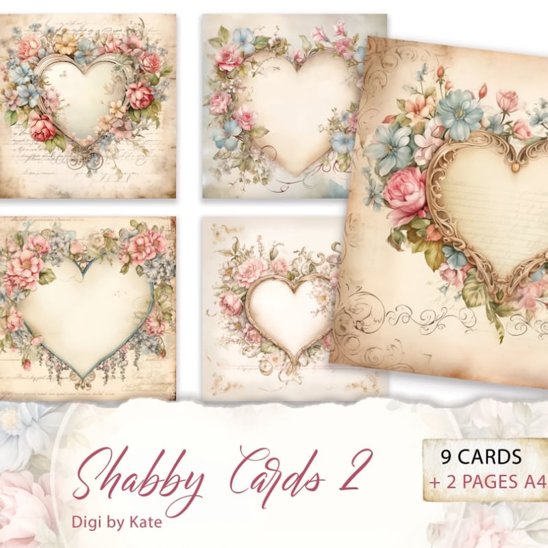Shabby Chic Cards - Etsy