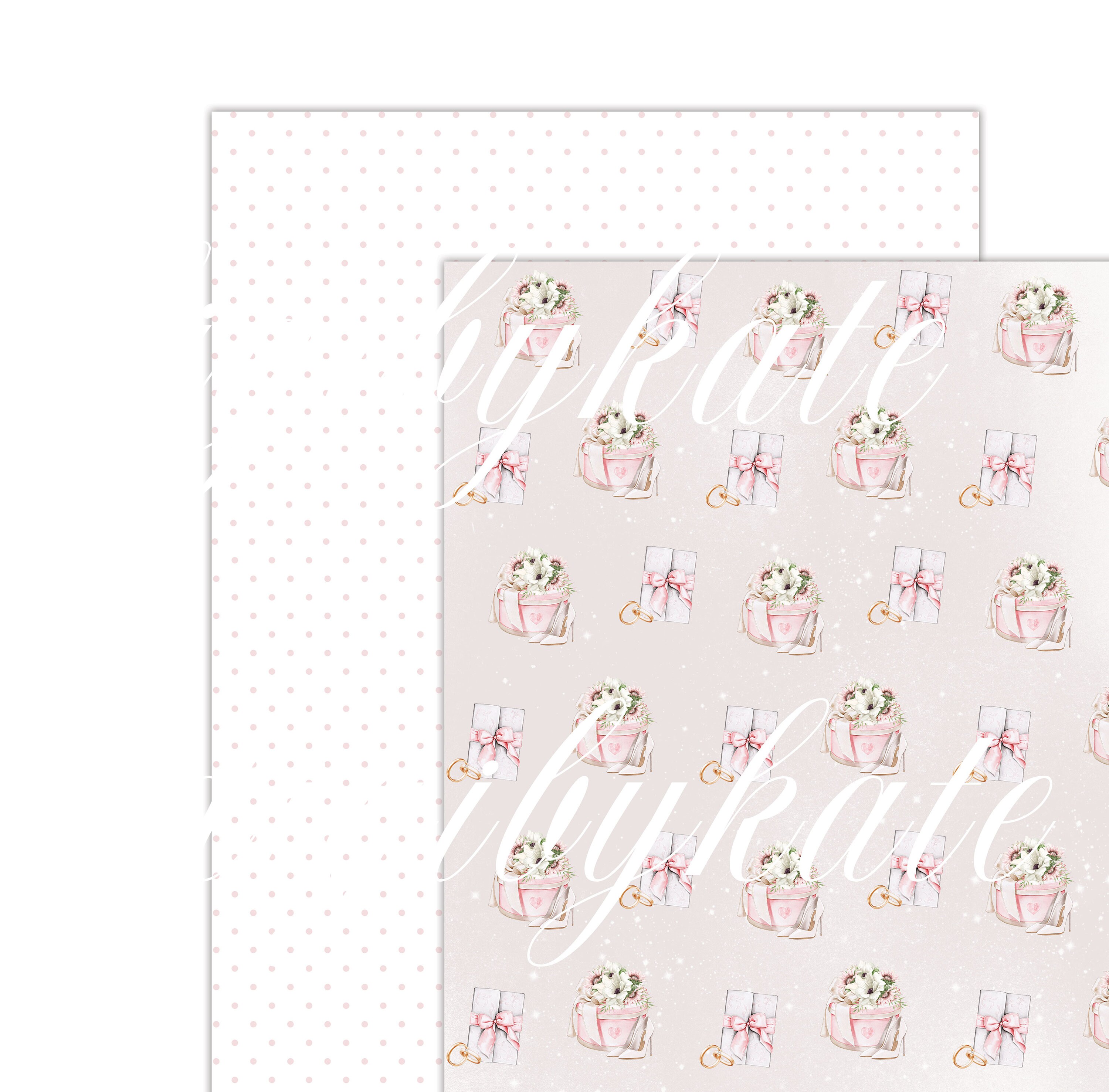 Blush and Grey Wedding Digital Paper Blush Floral Wedding - Etsy