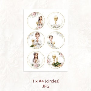 Holy Communion 6 Stamps PNG and JPG - Etsy