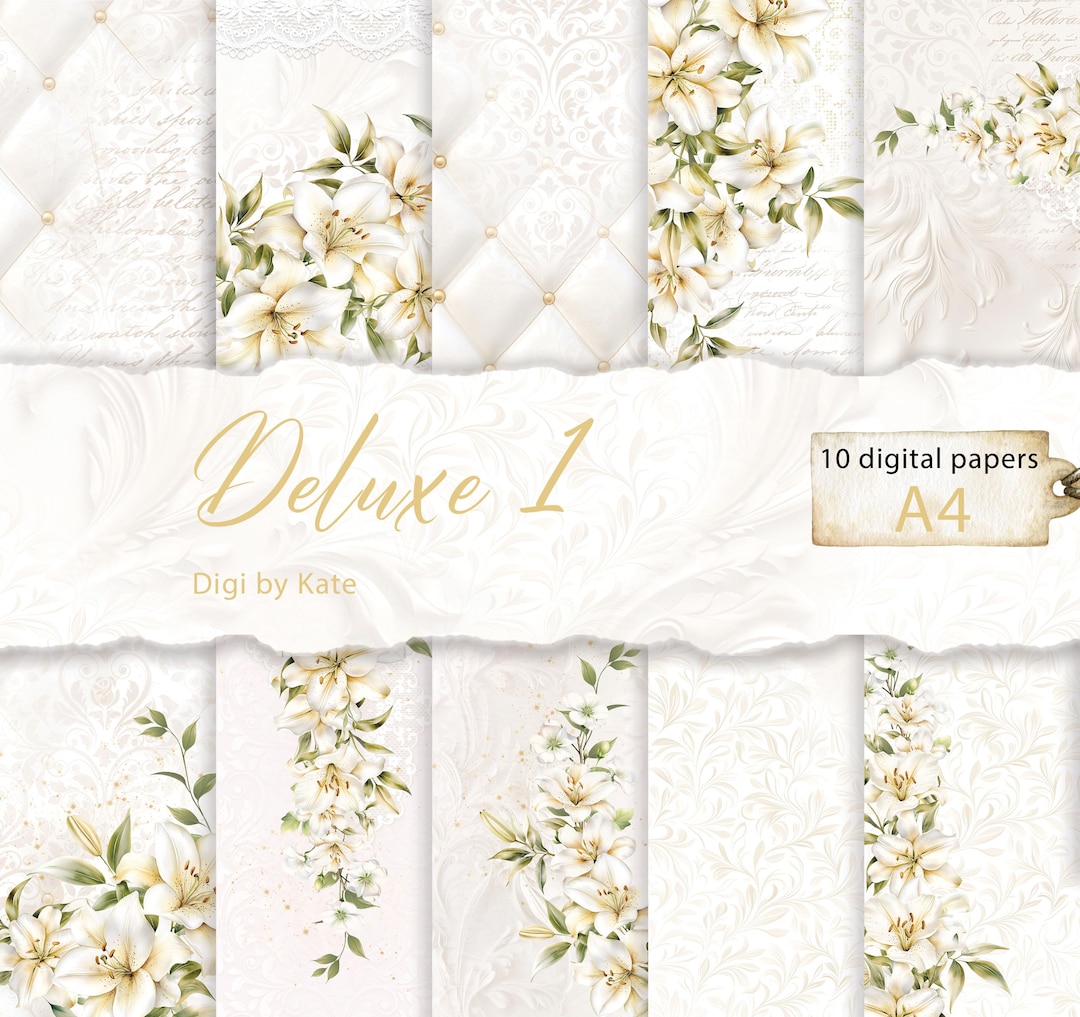 Deluxe 1 is a 10 A4 Pages - Digital Paper Set for Special Occasions ...
