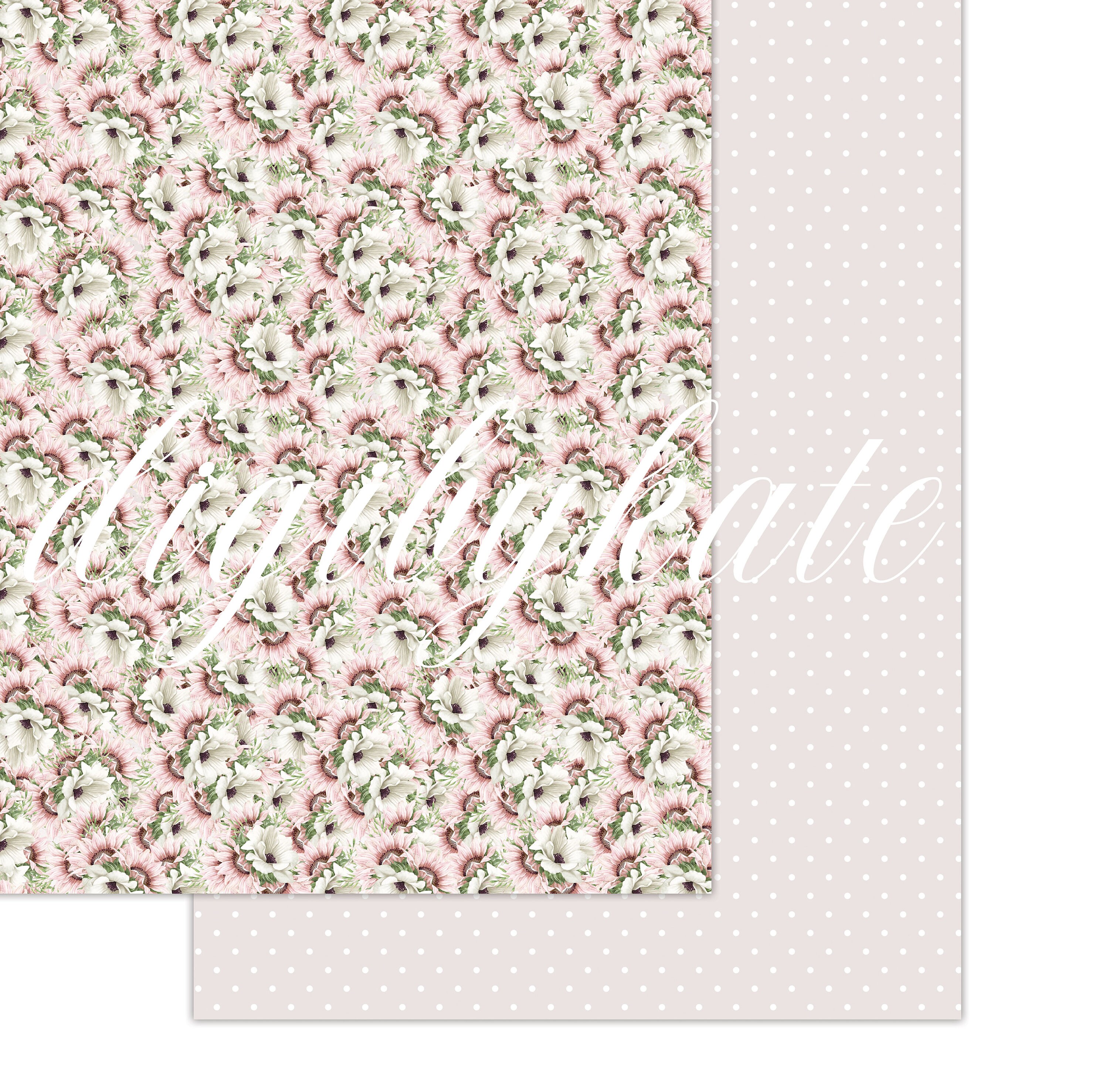 Blush and Grey Wedding Digital Paper Blush Floral Wedding - Etsy