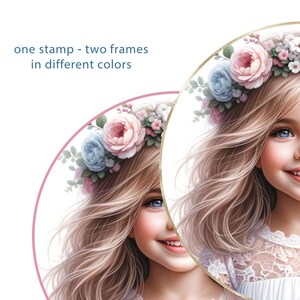 Little Girl #2 12 Stamps PNG and JPG With an Image of a Girl - Etsy