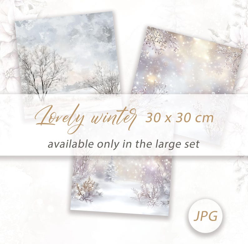 Lovely Winter is a Digital Paper Bundle for Junk Journal and ...