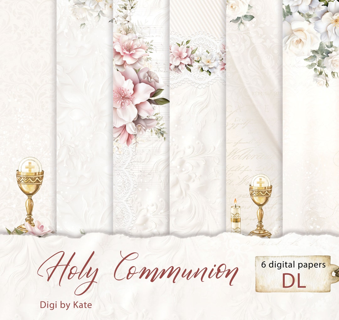 Holy Communion DL Shaped is a Digital Paper Set - Etsy