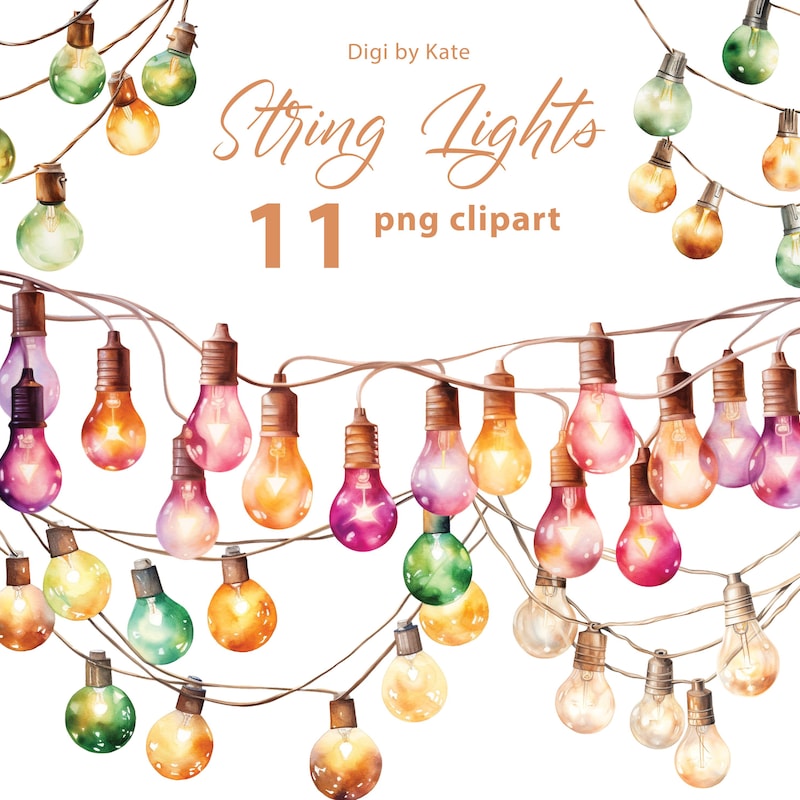 Fairy Lights Clipart - Etsy
