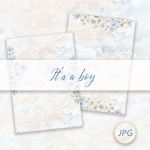 It's a Boy 5 A4 is a Digital Paper Set for Special Occasions Such as ...