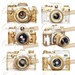 Cameras Gold Series 12 PNG Clipart Set, Gold and White Cameras Clipart ...