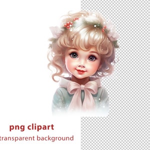 Winter Baby Girl #8 7 PNG Clipart Set, Sweet Little Girl in Winter ...