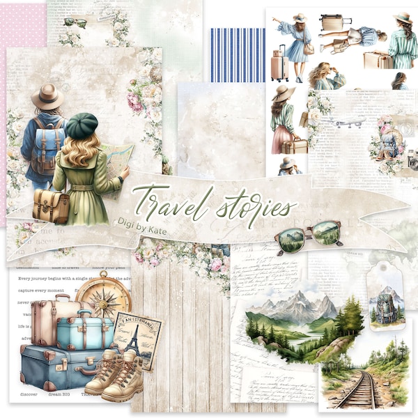 Travel Scrapbooking Paper 12x12 - Etsy UK