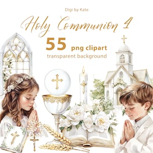 First Holy Communion 4 is a Digital Paper Set for Special Occasions - Etsy