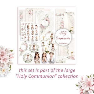 Holy Communion 6 A4 is a Digital Paper Set for Special Occasions Such ...