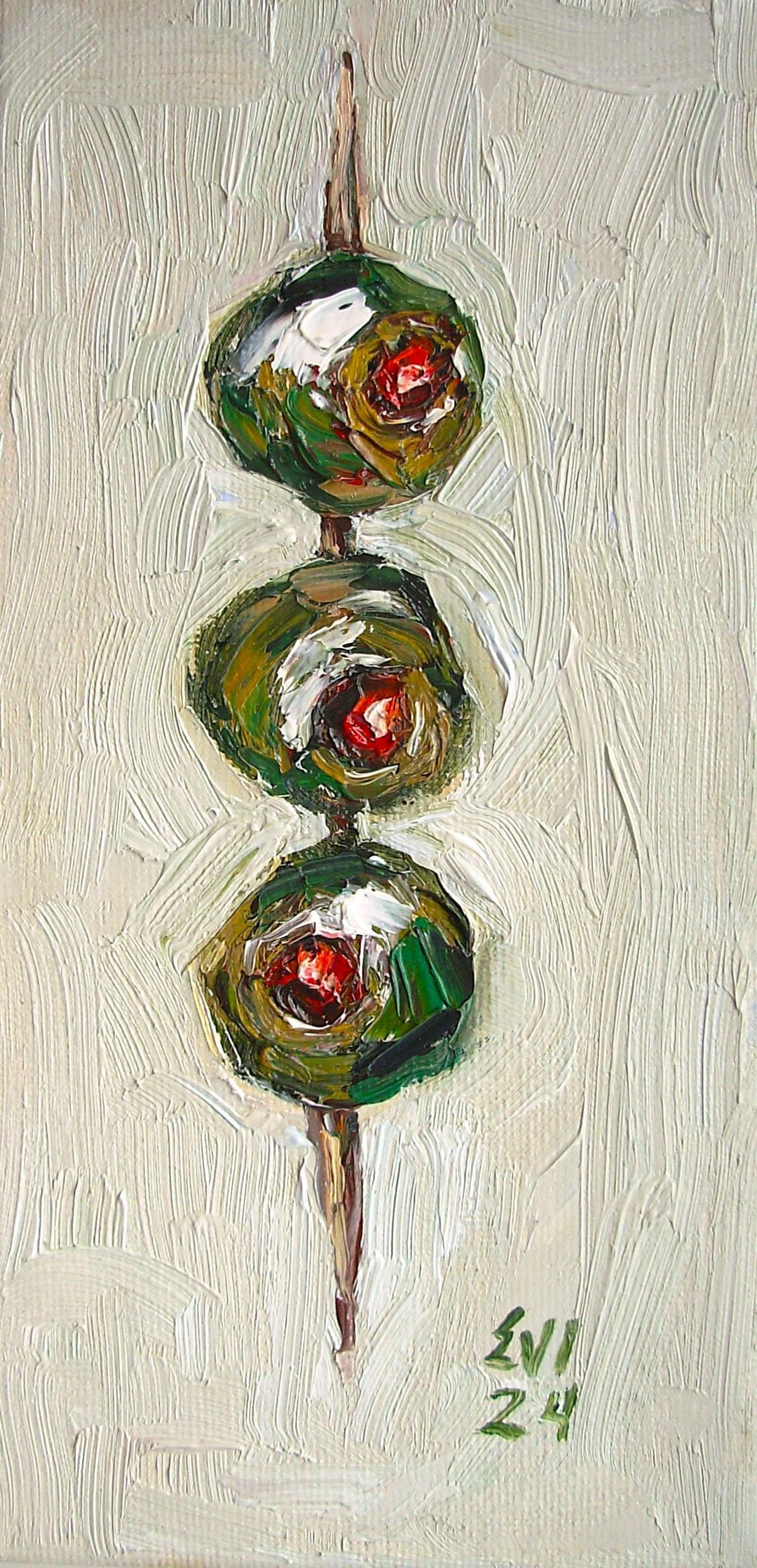 Cocktail Olives Original Oil Painting Still Life Painting Kitchen Wall ...