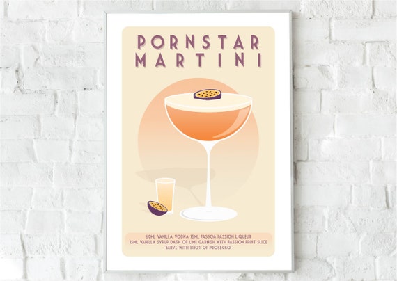 Pornstar Martini Cocktail Poster Cocktail Guide Print - Etsy