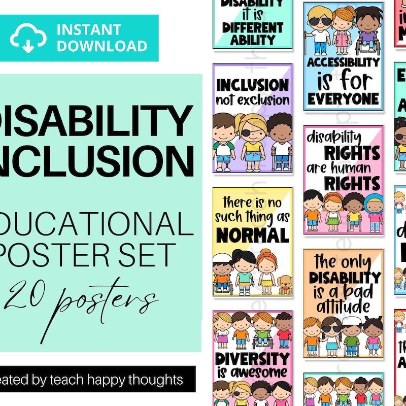 Carteles de inclusión educativa - Etsy México