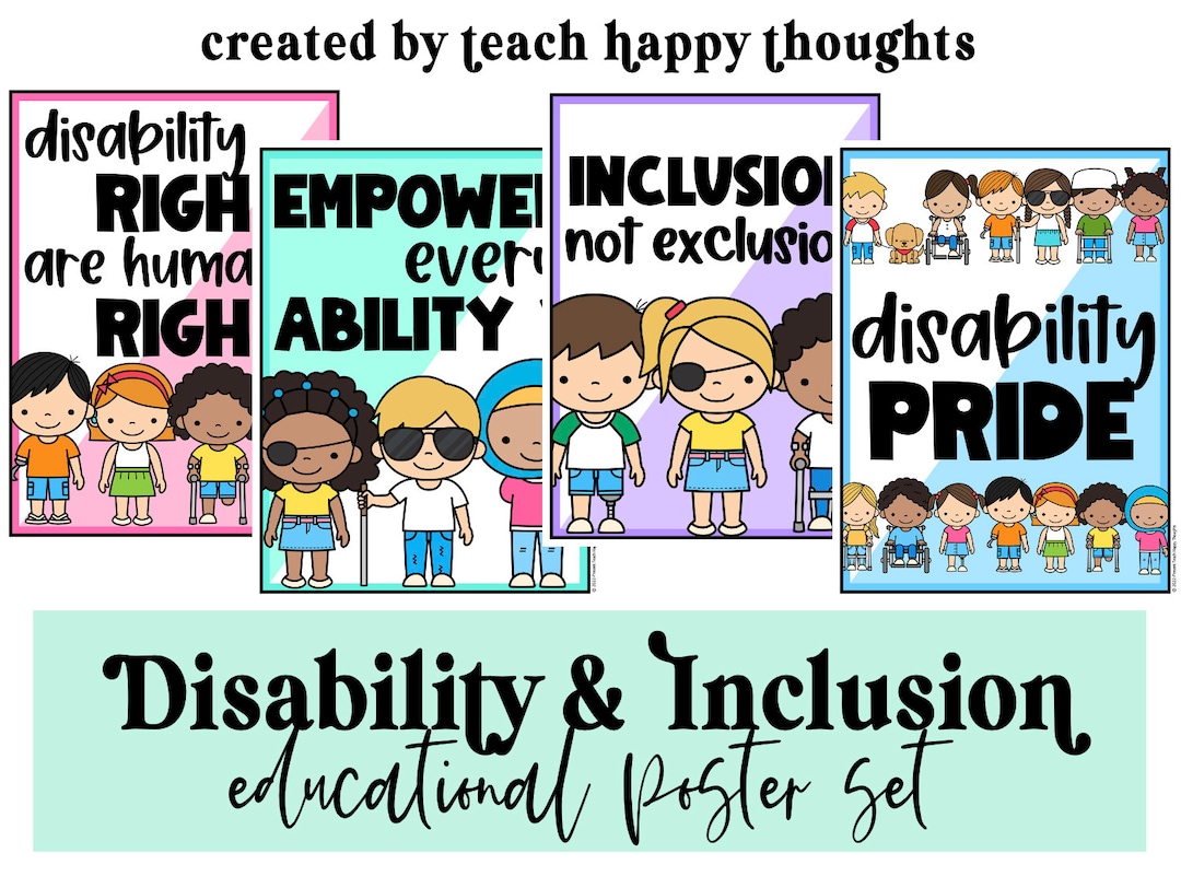 DISABILITIES & INCLUSIVITY Poster Set Posters Accepting - Etsy