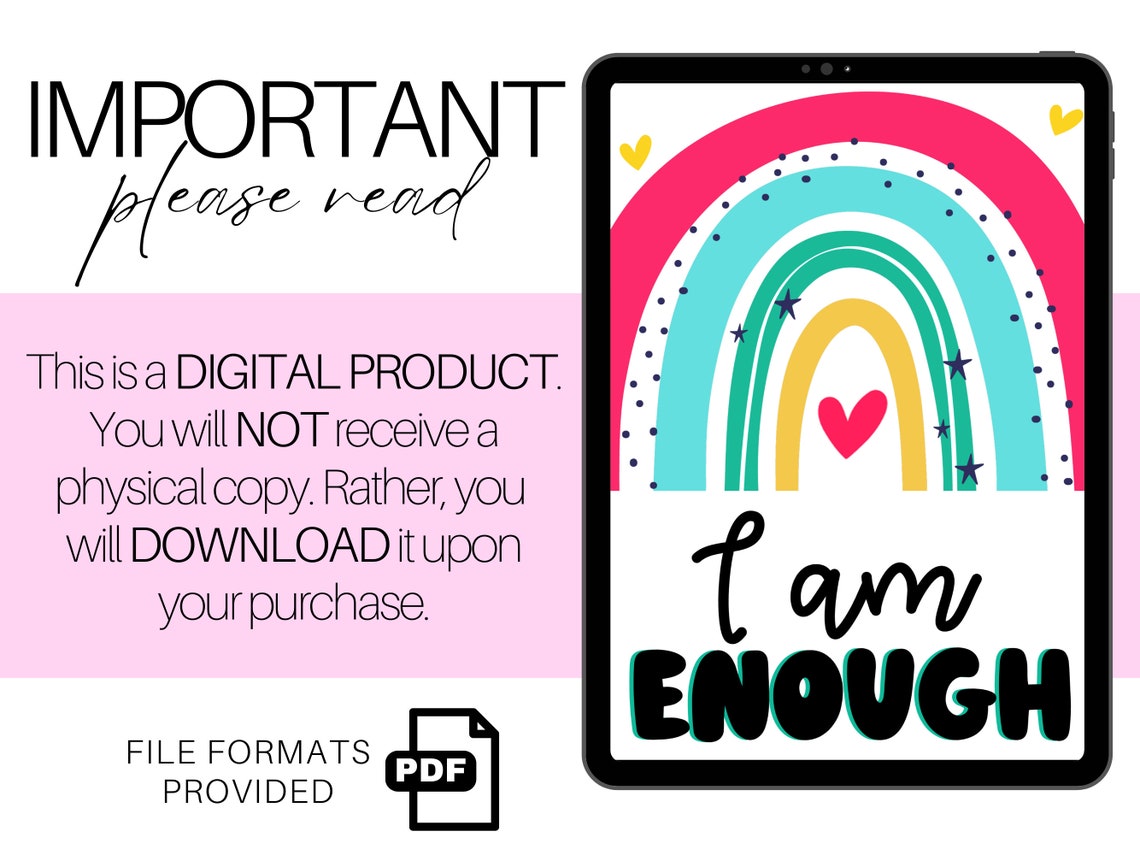 20 Positive Affirmation Posters for Classroom, Kids Room or Educational ...