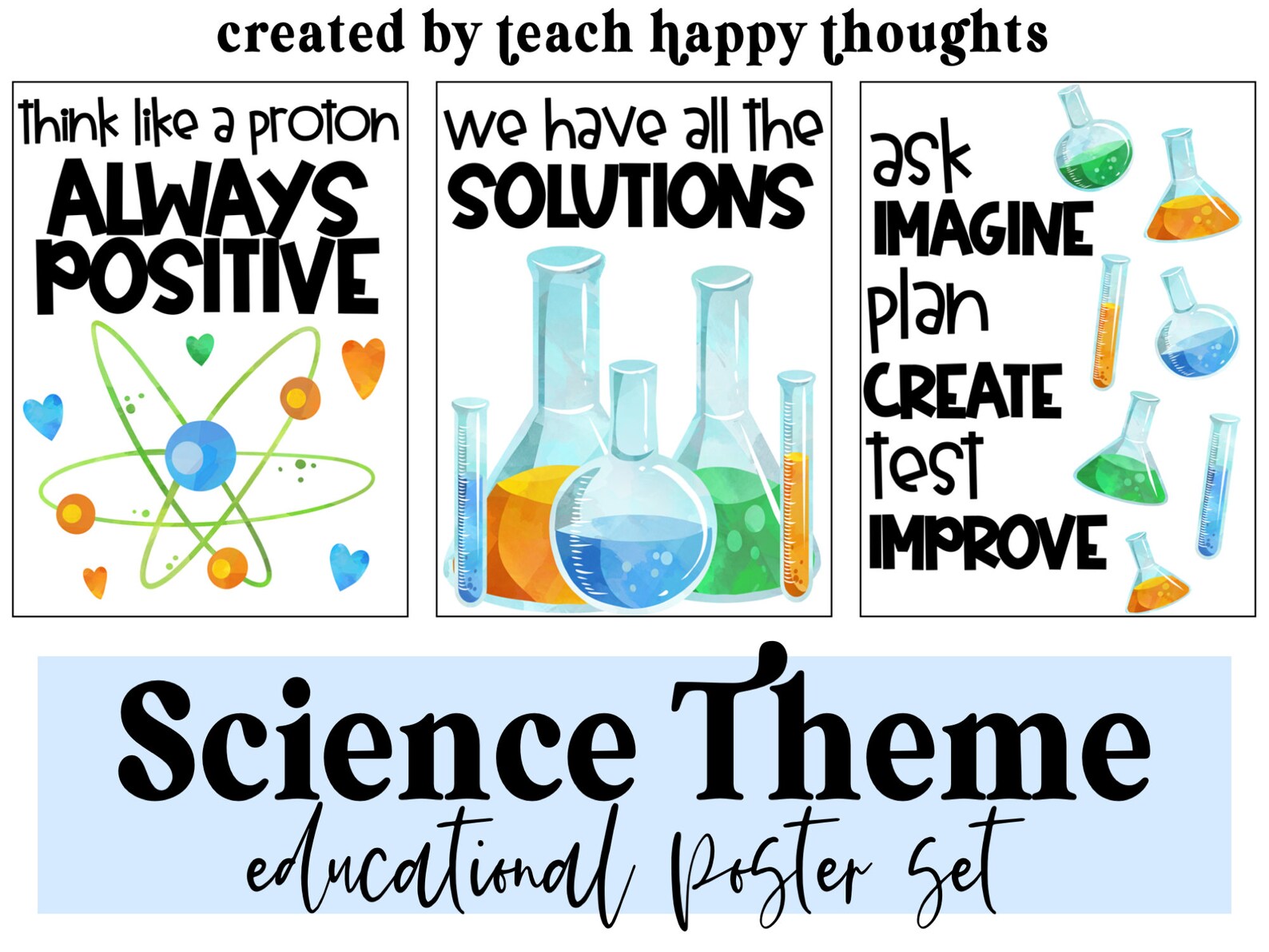 18 Science CLASSROOM POSTERS Puns & Quotes Positive - Etsy