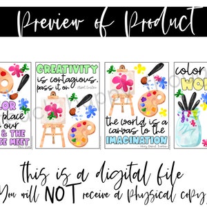 18 ART Teacher CLASSROOM POSTERS Poster Set Art Painting - Etsy