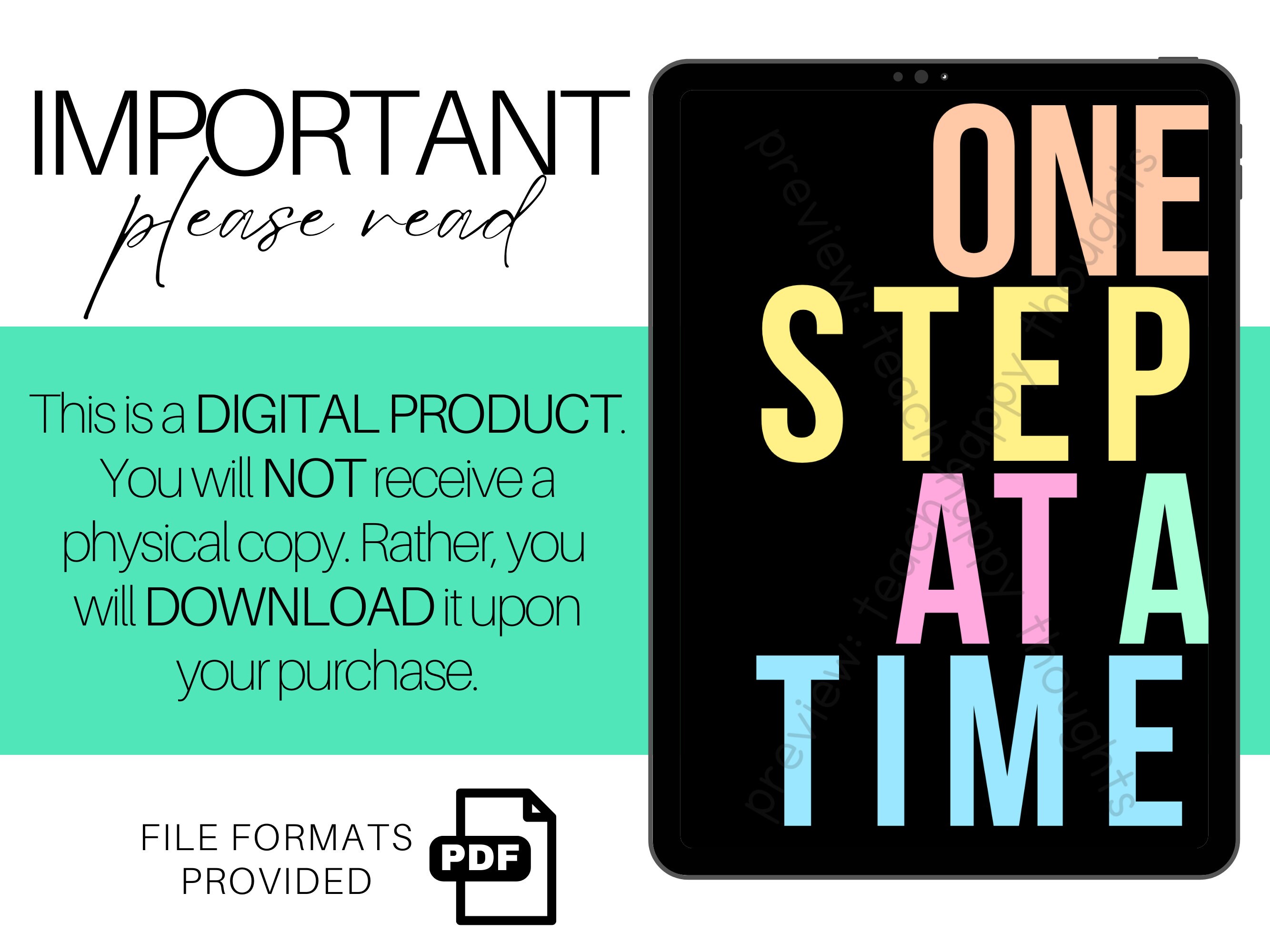 50 Bold Pastel Inspirational Mental Health Mental Illness & - Etsy