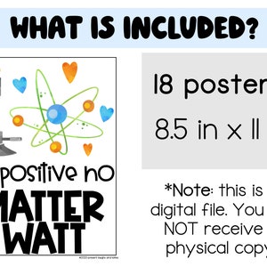 18 Science CLASSROOM POSTERS Puns & Quotes Positive - Etsy