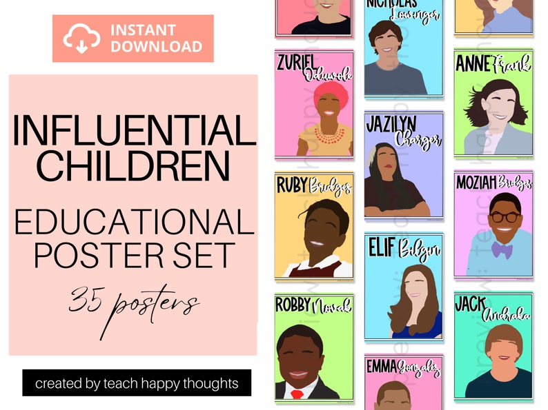 35 Influential Children | Kids Who Changed the World Posters | Social ...