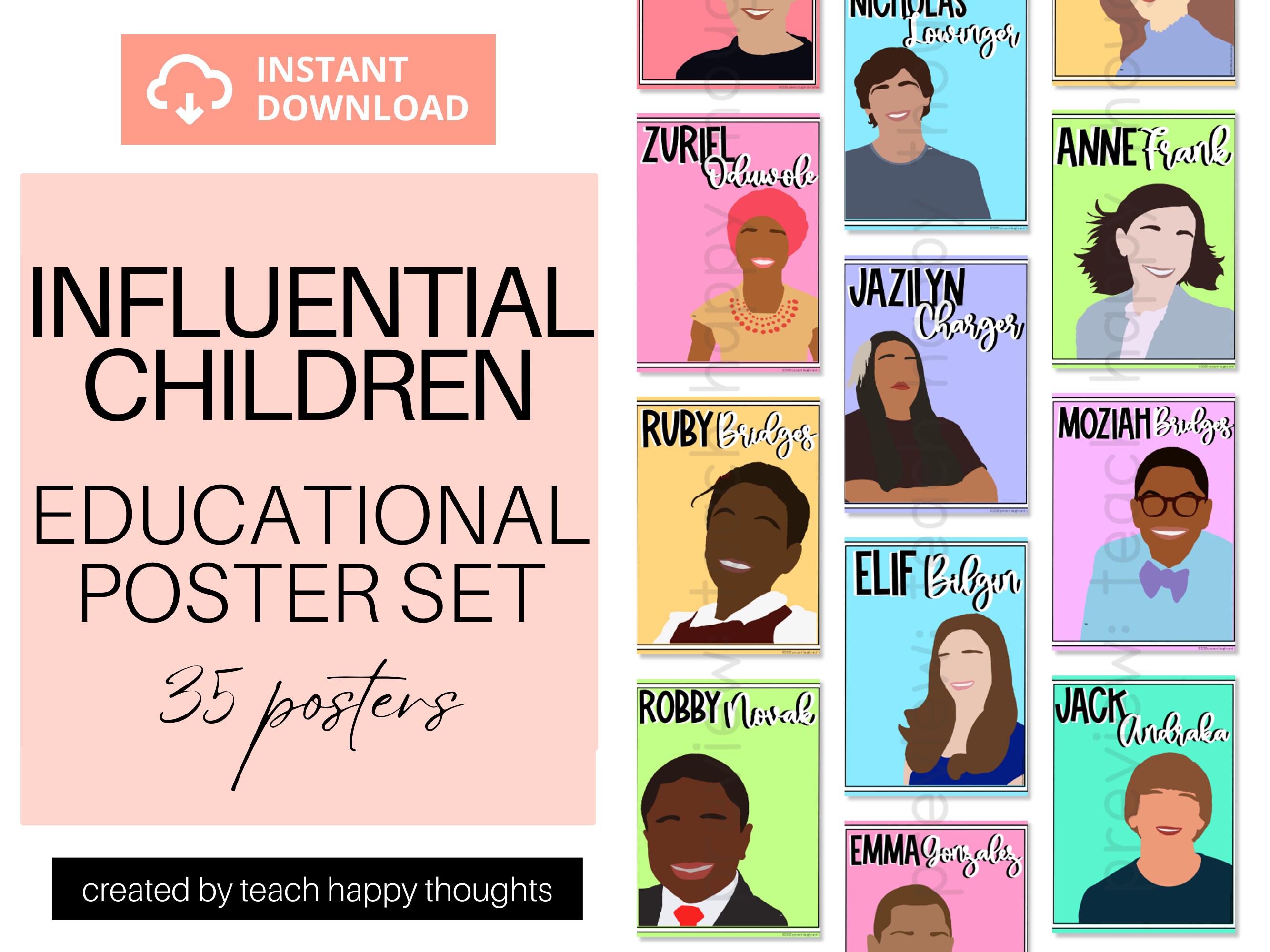 35 Influential Children | Kids Who Changed the World Posters | Social ...