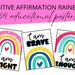 20 Positive Affirmation Posters for Classroom, Kids Room or Educational ...