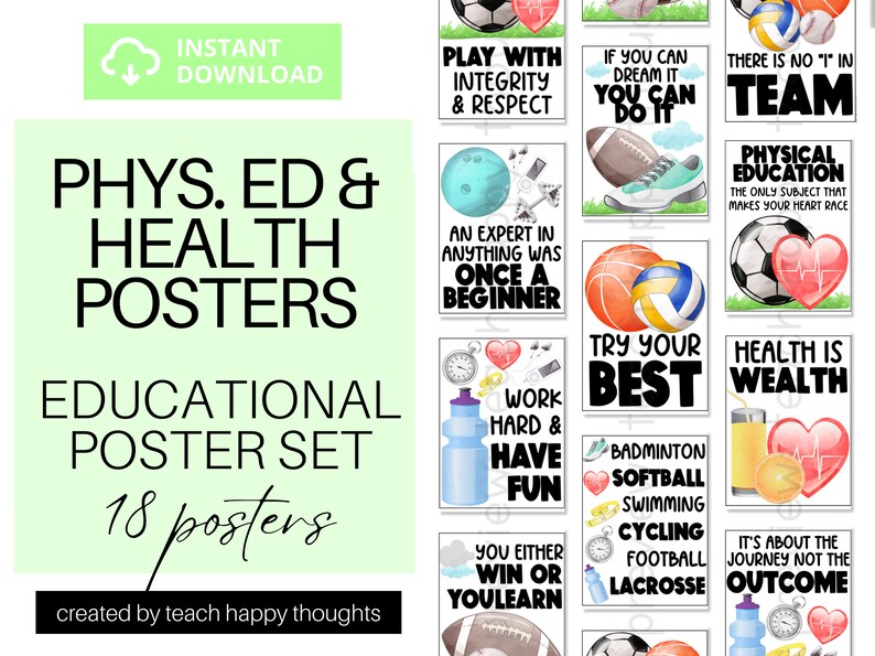 18 PHYSICAL EDUCATION Health Gym DPA Workout Sports Exercise | P.E ...