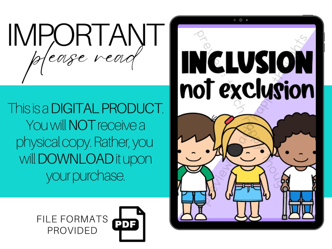 DISABILITIES & INCLUSIVITY Poster Set Posters Accepting Inclusive ...