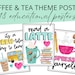 18 Coffee & Tea CLASSROOM POSTERS | Learning, Reading, Positive ...