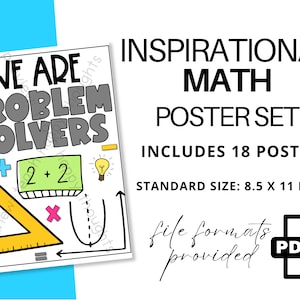 18 MATHS CLASSROOM POSTERS | Math Teacher Class Classroom Decor ...