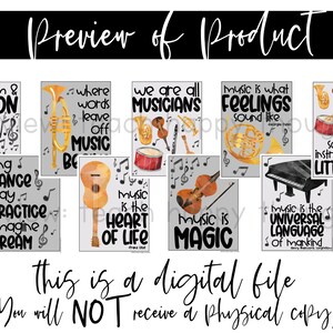 18 MUSIC Instruments CLASSROOM POSTERS Poster Set Positive - Etsy