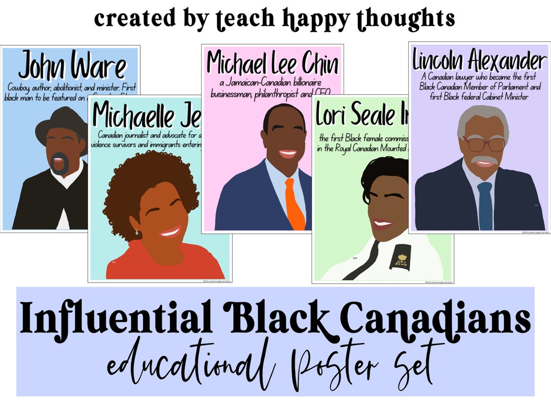 20 Influential BLACK Canadians Poster Set Heroes Social - Etsy
