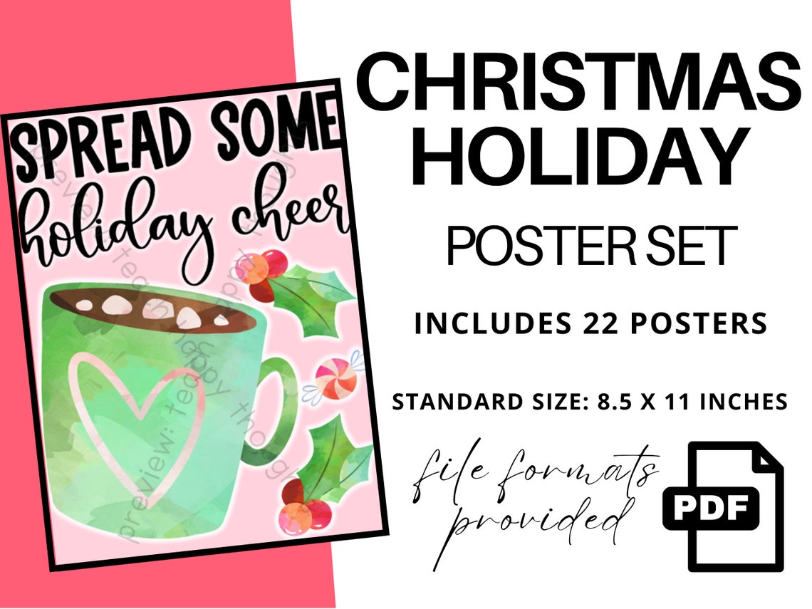 22 CHRISTMAS HOLIDAY POSTERS | Christmas Quotes, Lyrics & Puns | Santa ...