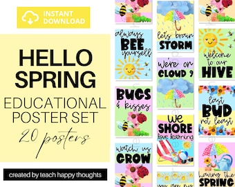 18 MUSIC Instruments CLASSROOM POSTERS Poster Set Positive - Etsy